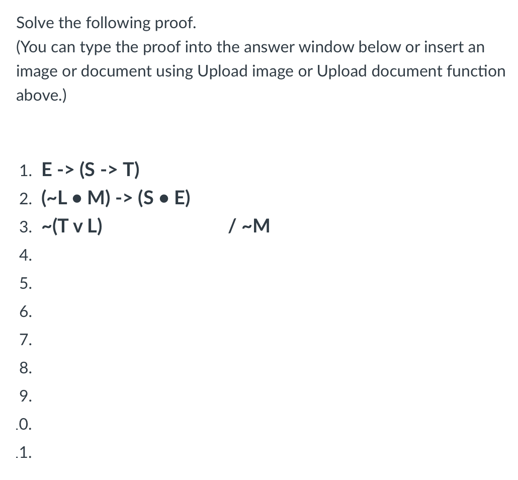 Solved Solve the following proof. (You can type the proof | Chegg.com