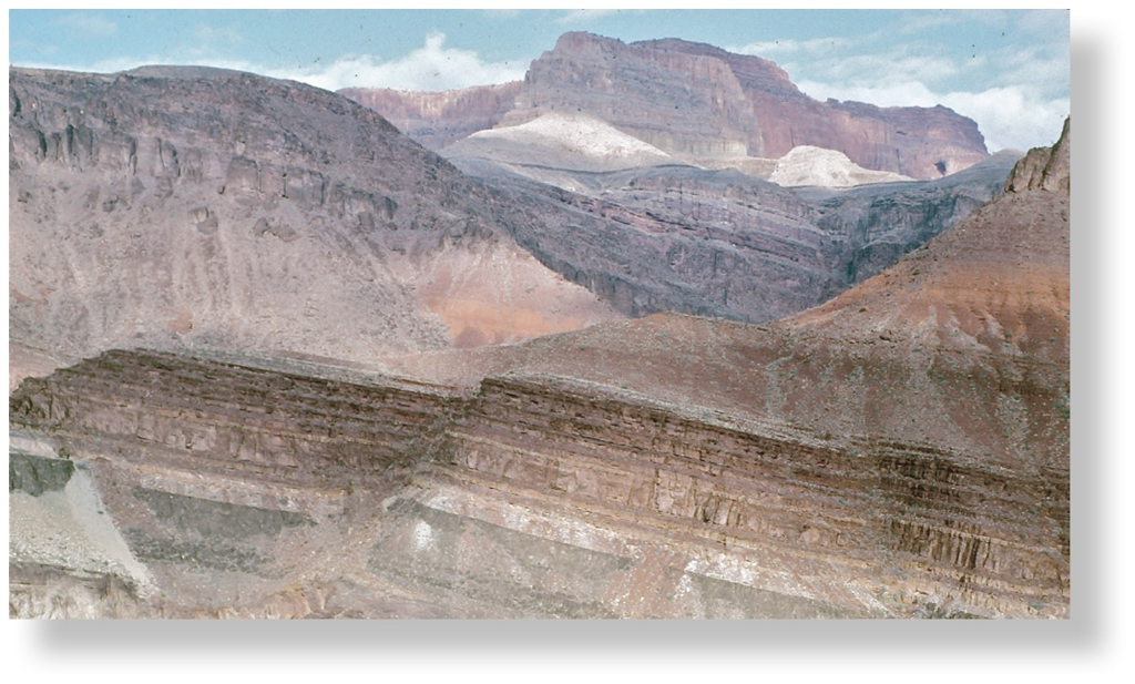 Solved The figure looks into the inner gorge of the Grand | Chegg.com