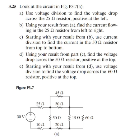 Solved 3.25 ﻿Look at the circuit in Fig. P3.7(a).a) ﻿Use | Chegg.com