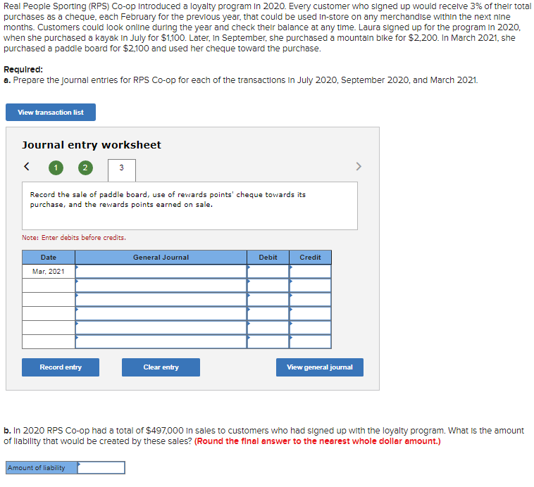 Solved Real People Sporting (RPS) Co-op Introduced a loyalty | Chegg.com