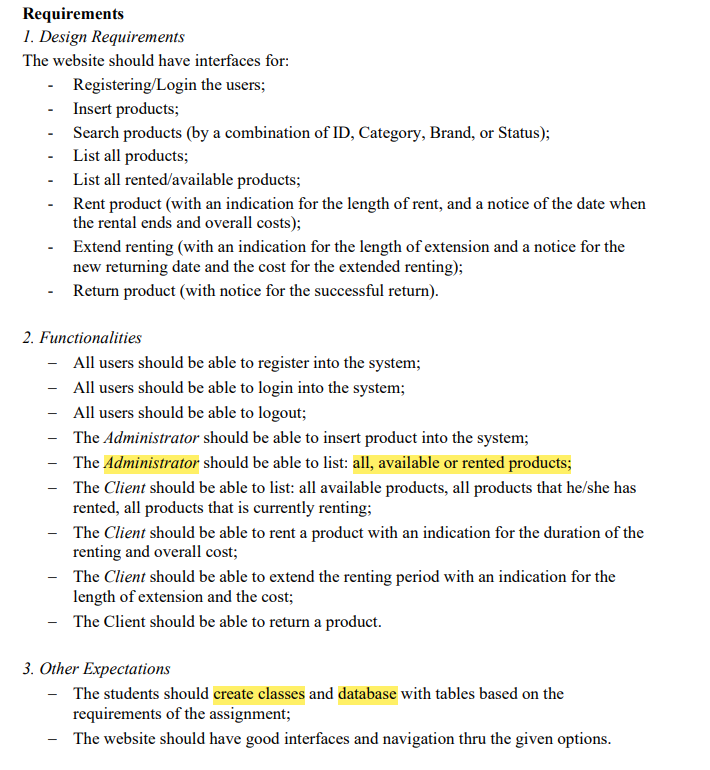 Solved The purpose of this assignment is to create an | Chegg.com