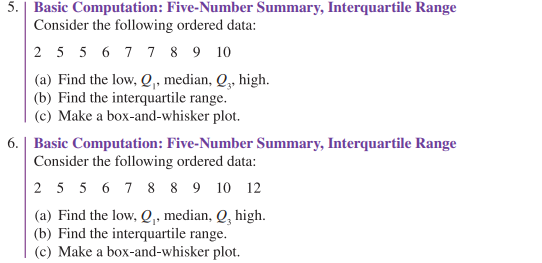 Solved Basic Computation: Five-Number Summary, Interquartile | Chegg.com