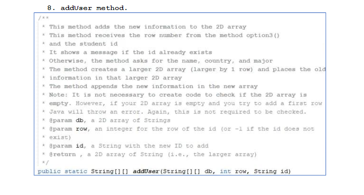 Solved Write a Java program to manage (display, add, remove, | Chegg.com