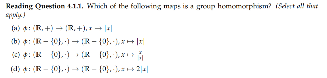 Solved Reading Question 4.1.1. Which of the following maps | Chegg.com
