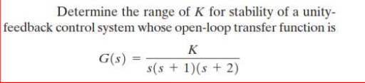 Solved Use Routh Hurwitz to solve the problem in the image | Chegg.com Solved Use Routh Hurwitz to solve the problem in the image | Chegg.com