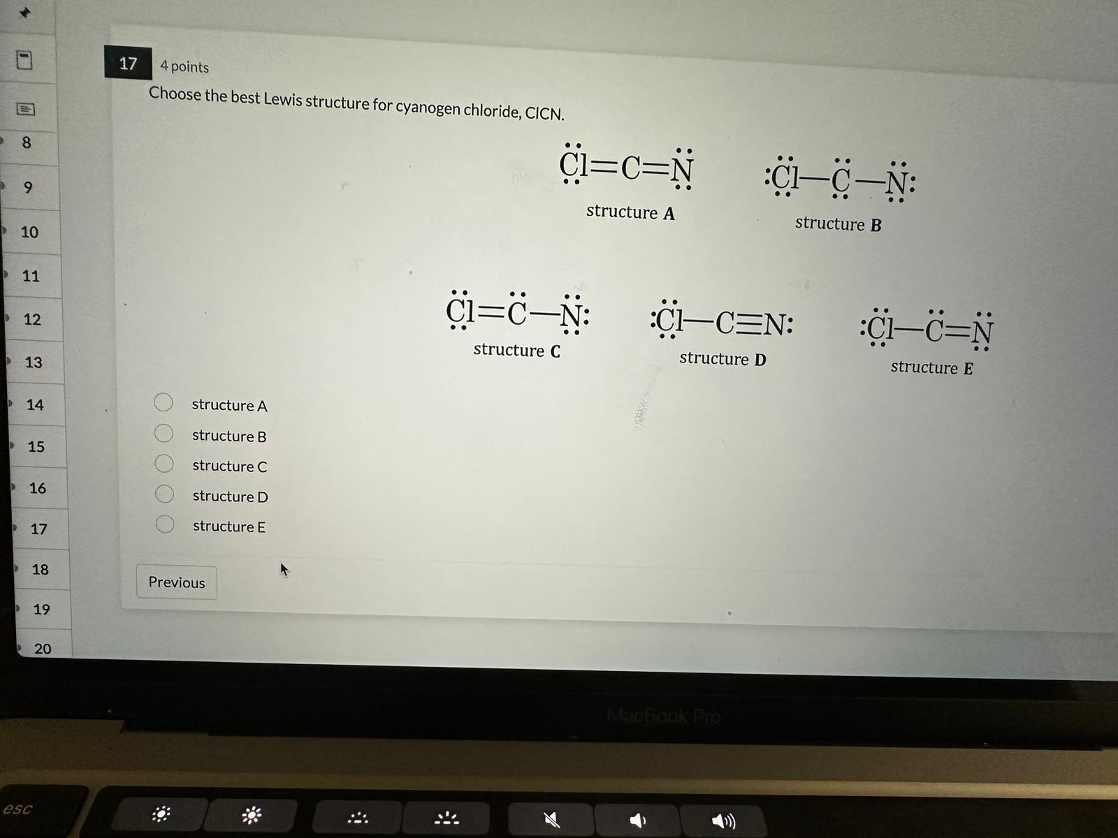 Solved Choose the best Lewis structure for cyanogen | Chegg.com