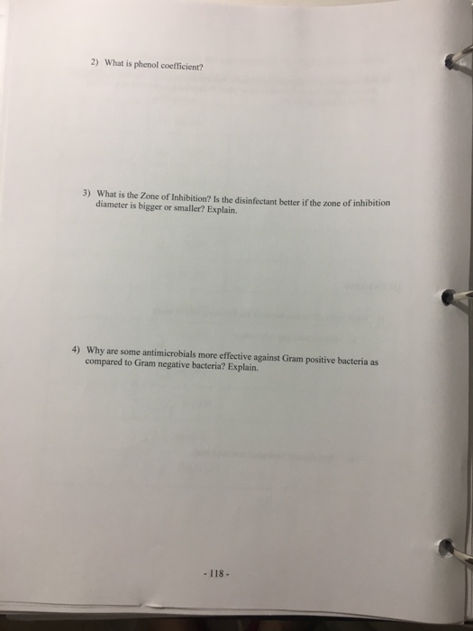 Solved MODULE 15 EFFECTS OF DISINFECTANTS AND ANTISEPTICS | Chegg.com