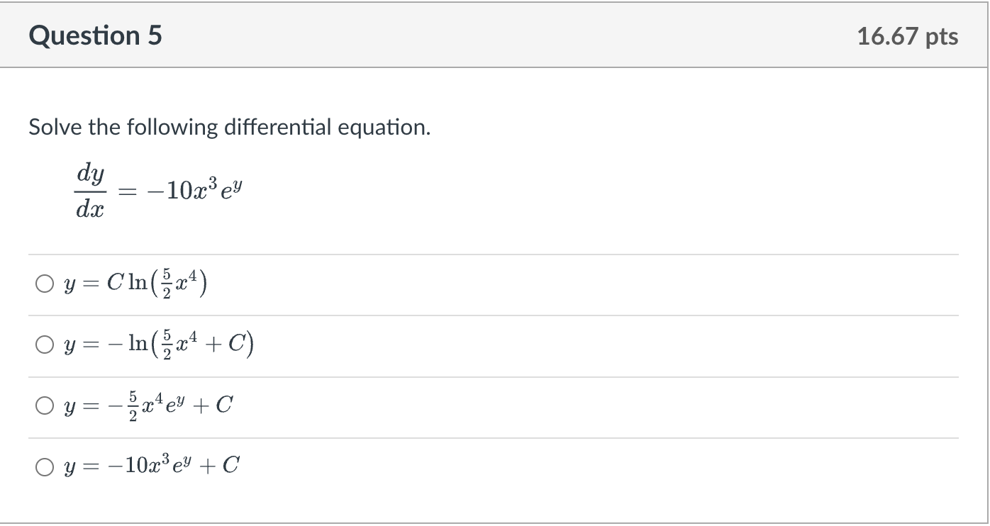 Solved Question 5Solve the following differential | Chegg.com