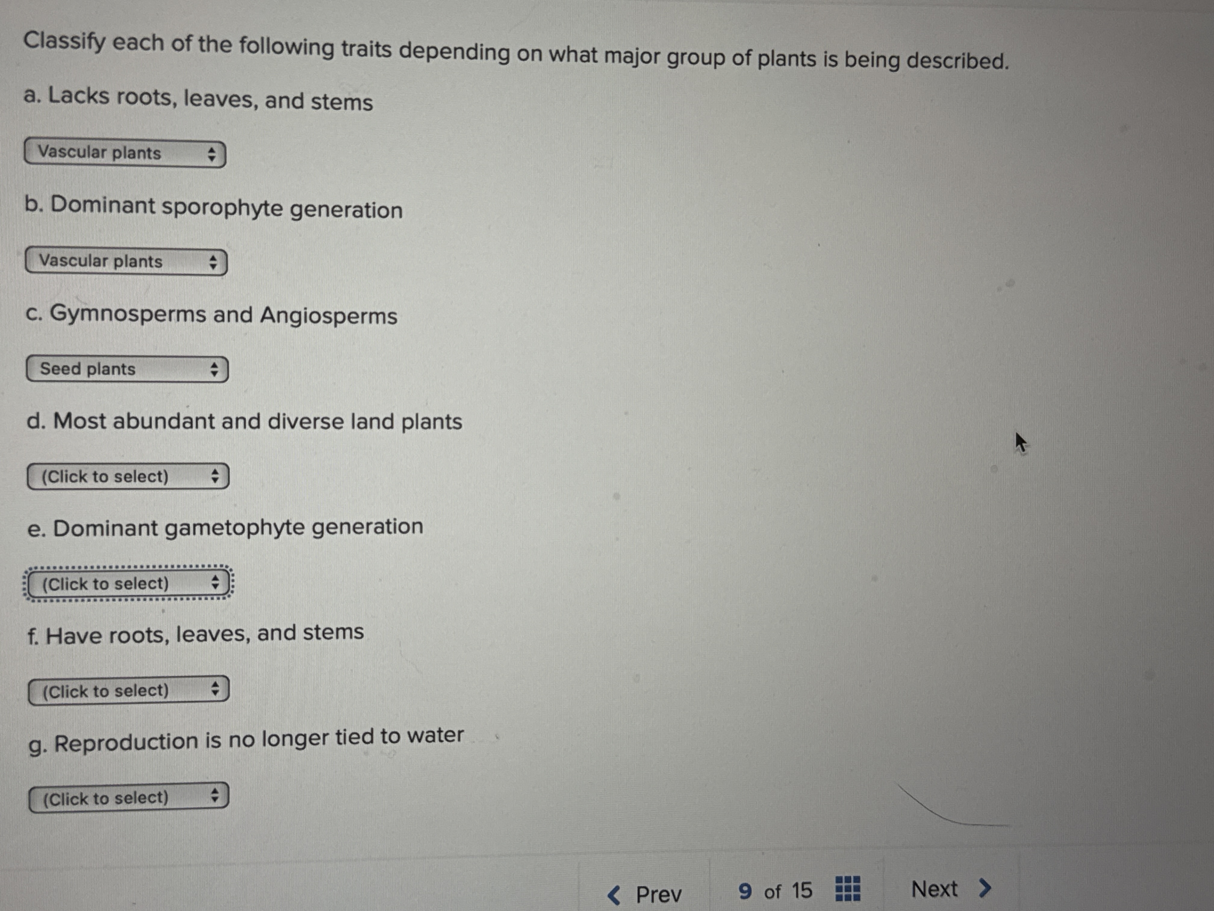 Solved Classify each of the following traits depending on | Chegg.com