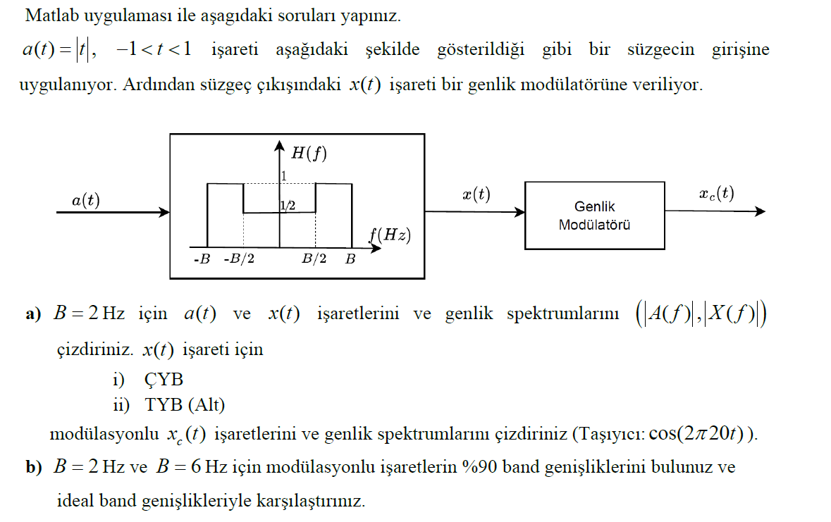 Matlab uygulaması ile aşagıdaki soruları yapınız. | Chegg.com