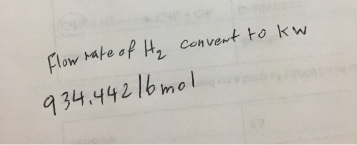convert from lbmol/hr to kw and P = 295 lbmol/hr *P = | Chegg.com