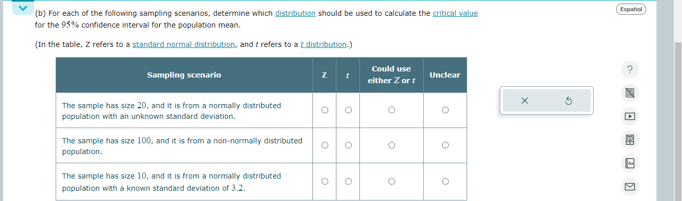 Solved (b) ﻿For each of the following sampling scenarios, | Chegg.com
