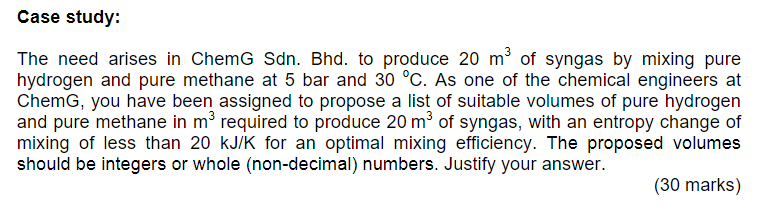 Solved Case study: The need arises in ChemG Sdn. Bhd. to | Chegg.com