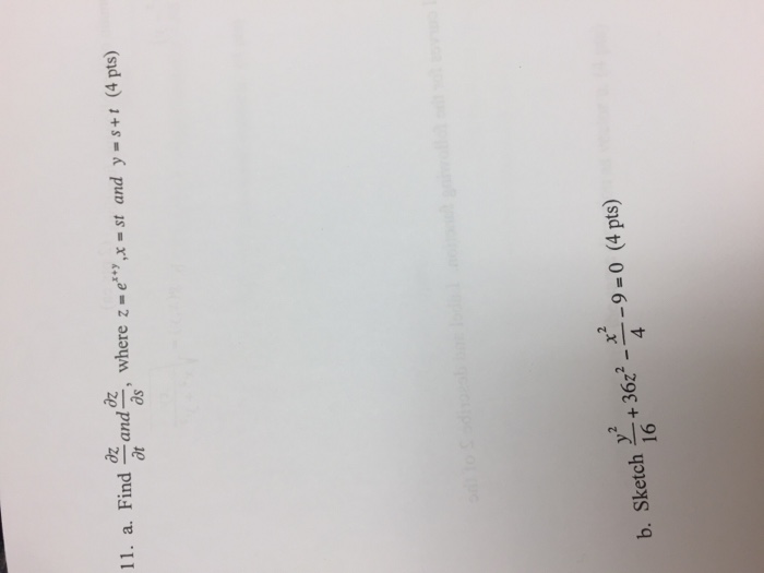 Solved a. Find partial differential z/partial differential t | Chegg.com