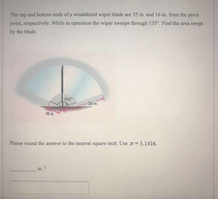 Solved The top and bottom ends of a windshield wiper blade | Chegg.com