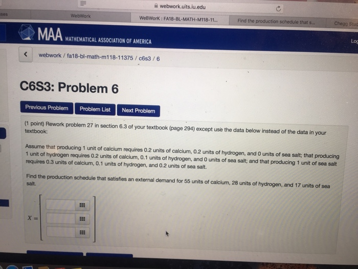 Solved webwork.uits.iu.edu WebWork WeBWork: | Chegg.com