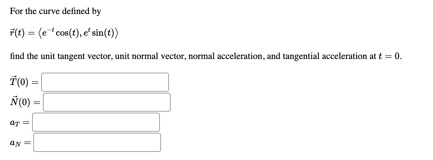 Solved For the curve defined | Chegg.com