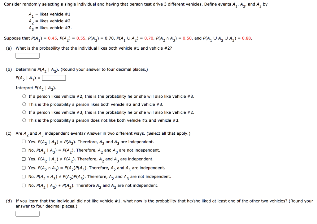 Solved Consider randomly selecting a single individual and | Chegg.com