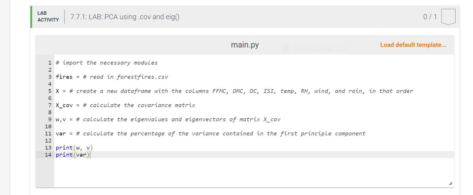 Solved I need help with line 11 of the instructions. The | Chegg.com