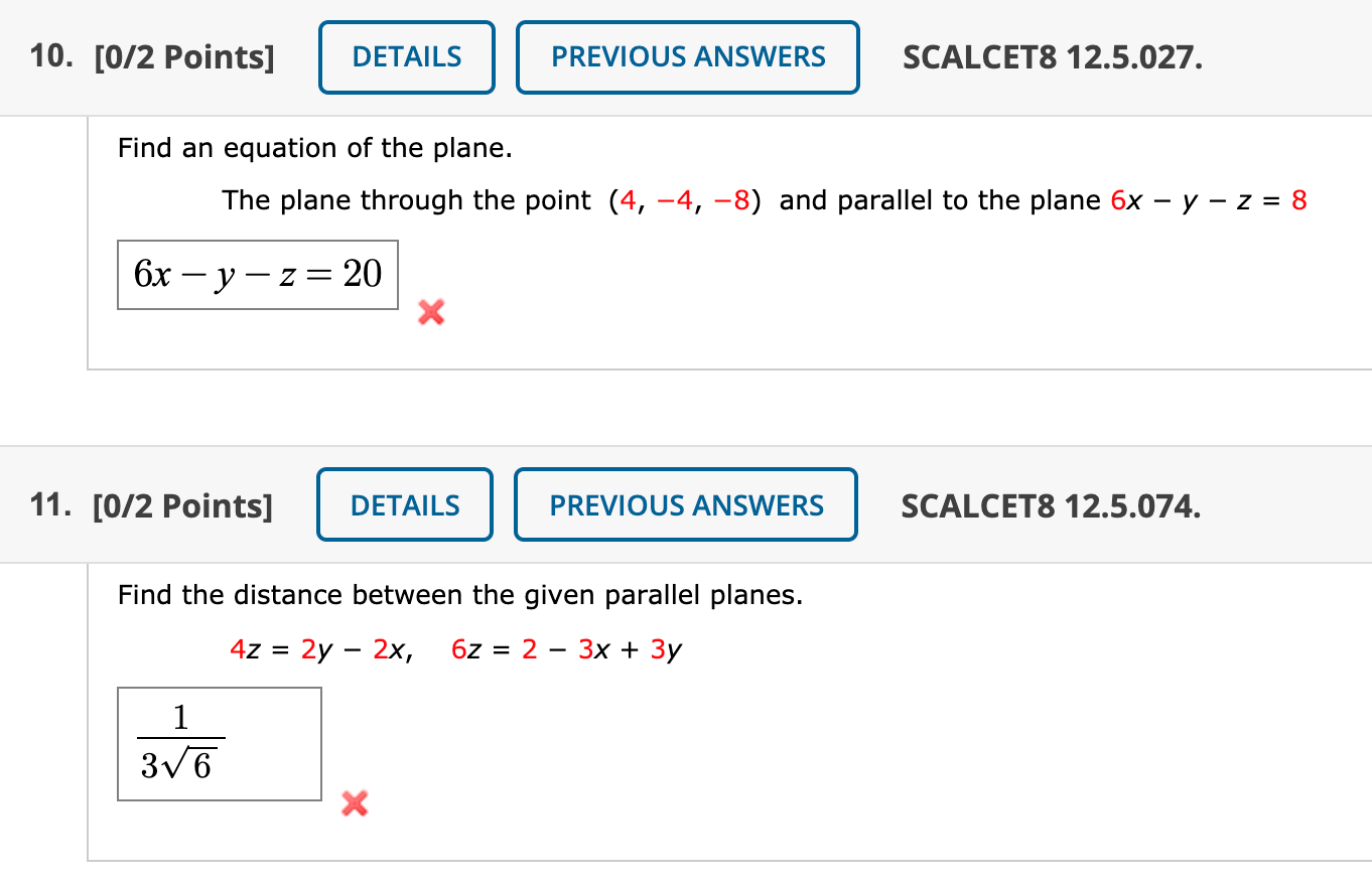 Solved 10. [0/2 Points] DETAILS PREVIOUS ANSWERS SCALCET8 | Chegg.com