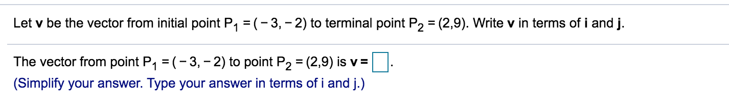 Solved Let v be the vector from initial point P1 = (-3, - 2) | Chegg.com