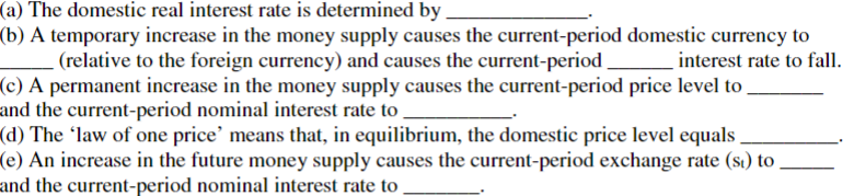 Solved Use the intertemporal model with money under a | Chegg.com