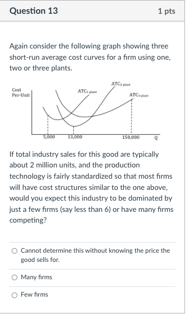 Solved Question 13 1 pts Again consider the following graph | Chegg.com