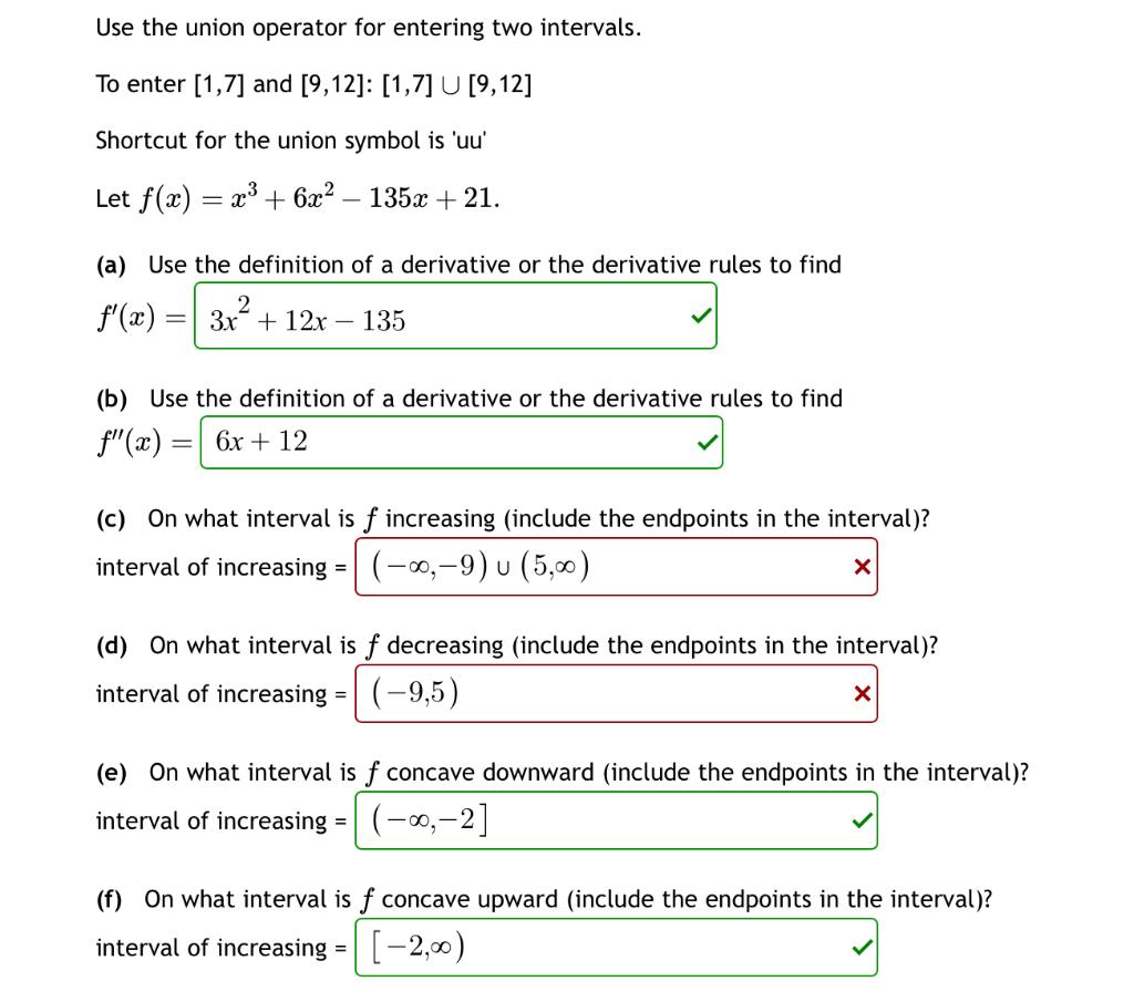 Solved Let f(x)=x3+6x2−135x+21. (a) Use the definition of a | Chegg.com