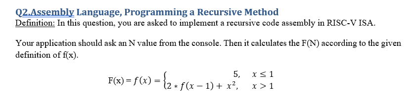 Solved Q2.Assembly Language, Programming a Recursive | Chegg.com