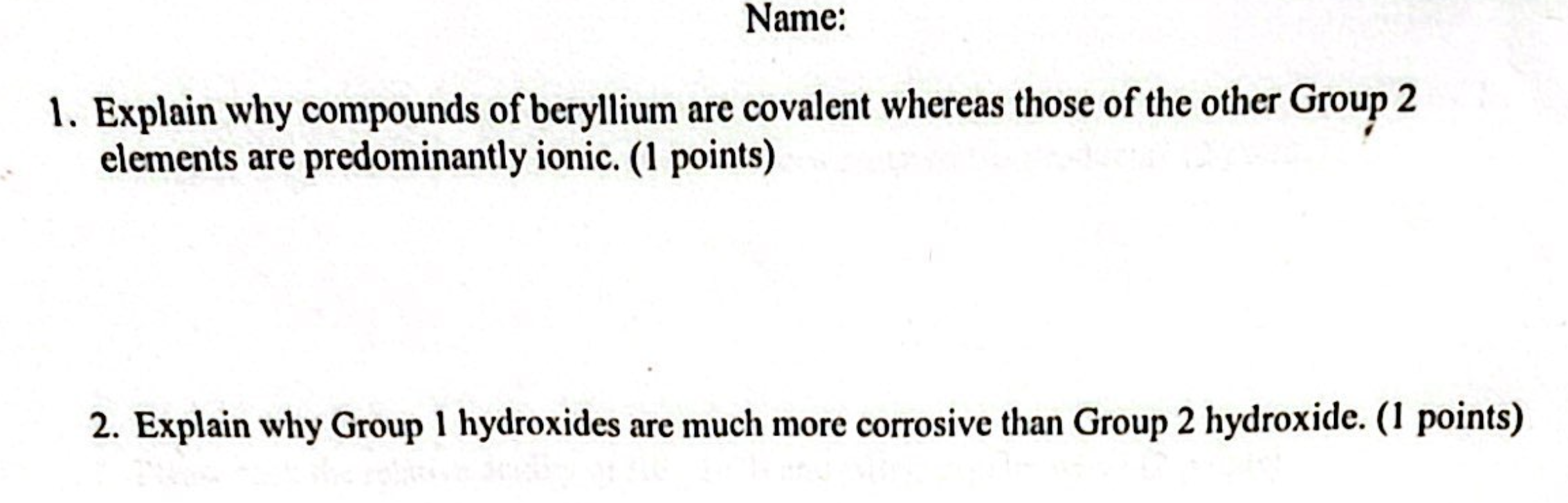 Solved Explain why compounds of beryllium are covalent | Chegg.com