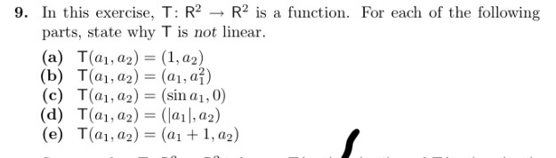 Solved 9. In this exercise, T: R2 → R2 is a function. For | Chegg.com