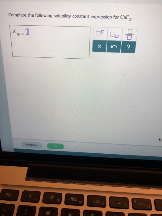 Solved Complete the following solubility constant expression | Chegg.com