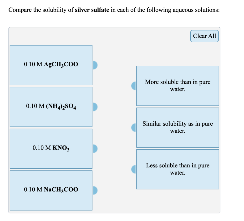 Solved Compare the solubility of silver sulfide in each of | Chegg.com