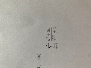 Solved 1 points) n? + 5n n7/2 + 4 | Chegg.com