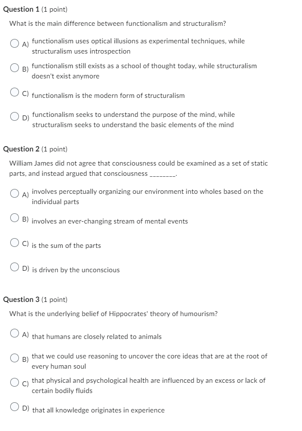 Solved What is the main difference between functionalism and | Chegg.com