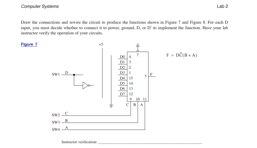 Solved Computer Systems Lab 2 Draw the connections and | Chegg.com