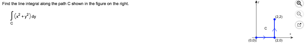 Solved Find the line integral along the path C shown in the | Chegg.com