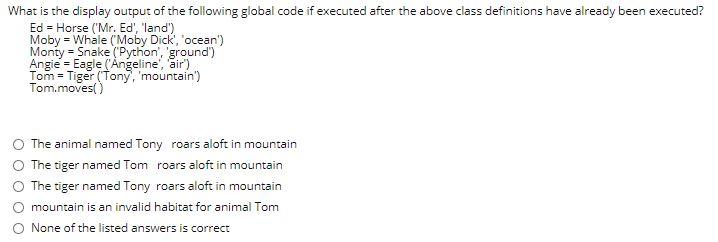 Solved QUESTION 13 Consider the following class definitions. | Chegg.com