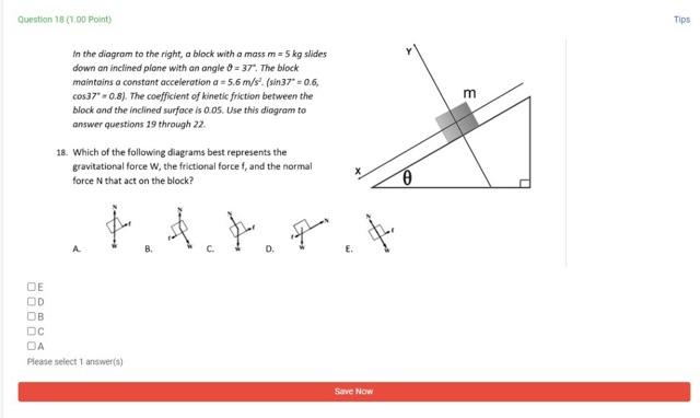 Solved In the diagram to the right, a block with a mass m=5 | Chegg.com