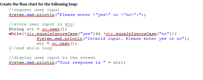 Solved Create the flow chart for the following loop: | Chegg.com