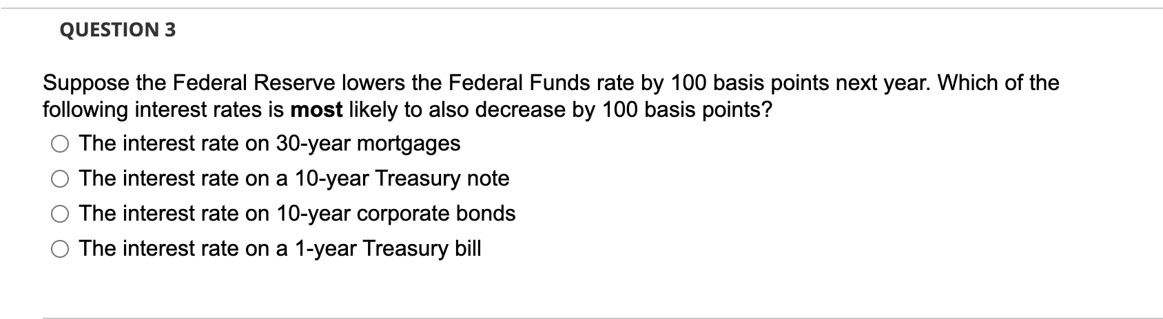 Solved Suppose the Federal Reserve lowers the Federal Funds | Chegg.com