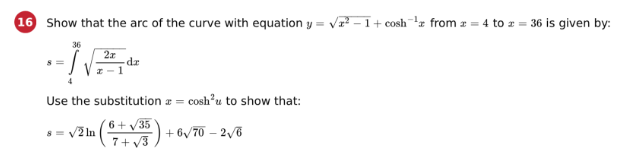 Solved 5 Show that the arc of the curve with equation | Chegg.com