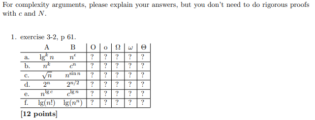 Solved For complexity arguments, please explain your | Chegg.com