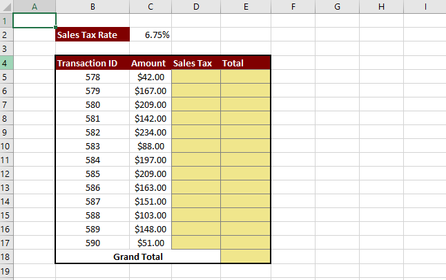 1. Construct a formula in cell D5 to calculate the | Chegg.com
