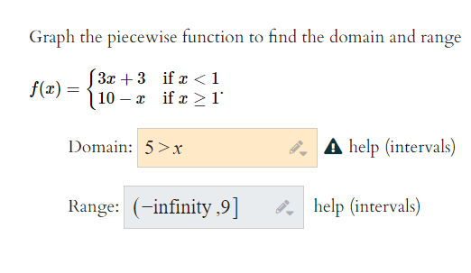Solved Graph the piecewise function to find the domain and | Chegg.com