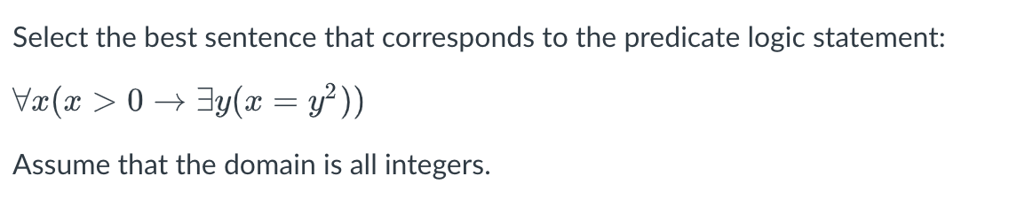 Solved Select the best sentence that corresponds to the | Chegg.com
