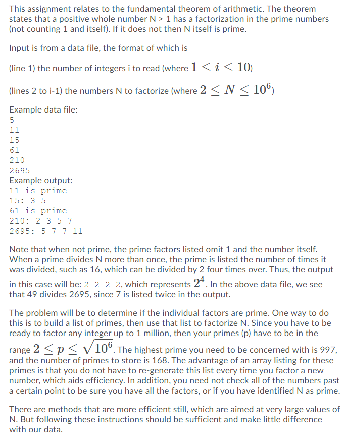 Solved This assignment relates to the fundamental theorem of | Chegg.com