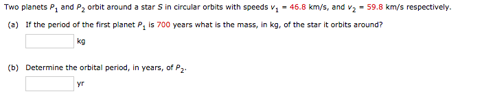 Solved Two planets P, and P2 orbit around a star S in | Chegg.com