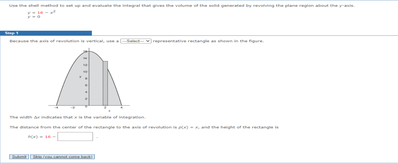 Solved Use the shell method to set up and evaluate the | Chegg.com