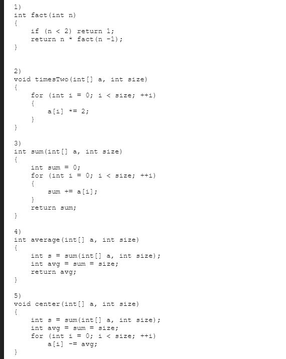 Solved Show what the stack frame would look like for each of | Chegg.com